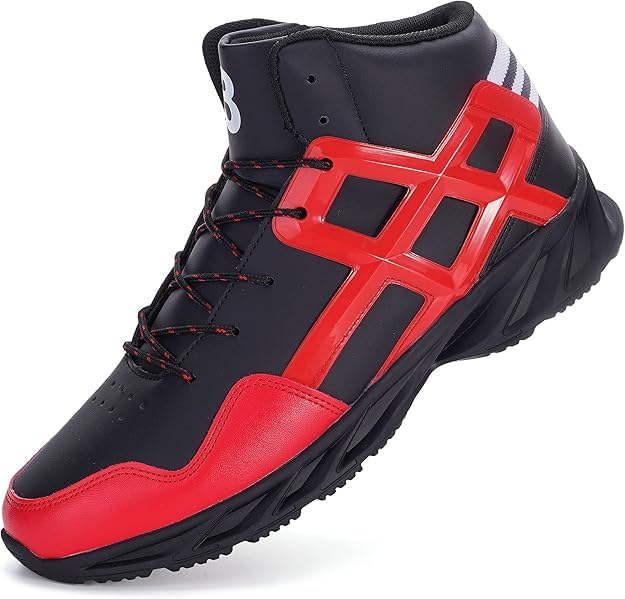 Joomra Mens Fashion Sneakers Male Walking Winter Ankle Boots Jogging Size 13 Travel Teens Mid High Top Sport Athletic Tennis Shoes Zapatos para Hombres Red 47