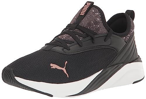 PUMA Women's SOFTRIDE RUBY LUXE Sneaker, Puma Black-Pristine, 11