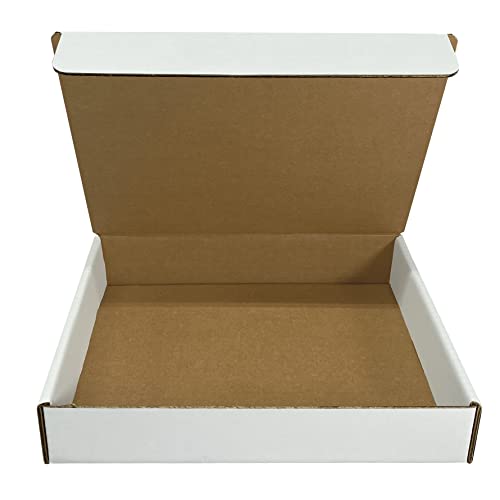Amazon Basics Mailer Shipping Box, 50 Pack, White, 12 x 9 x 2.25 inches