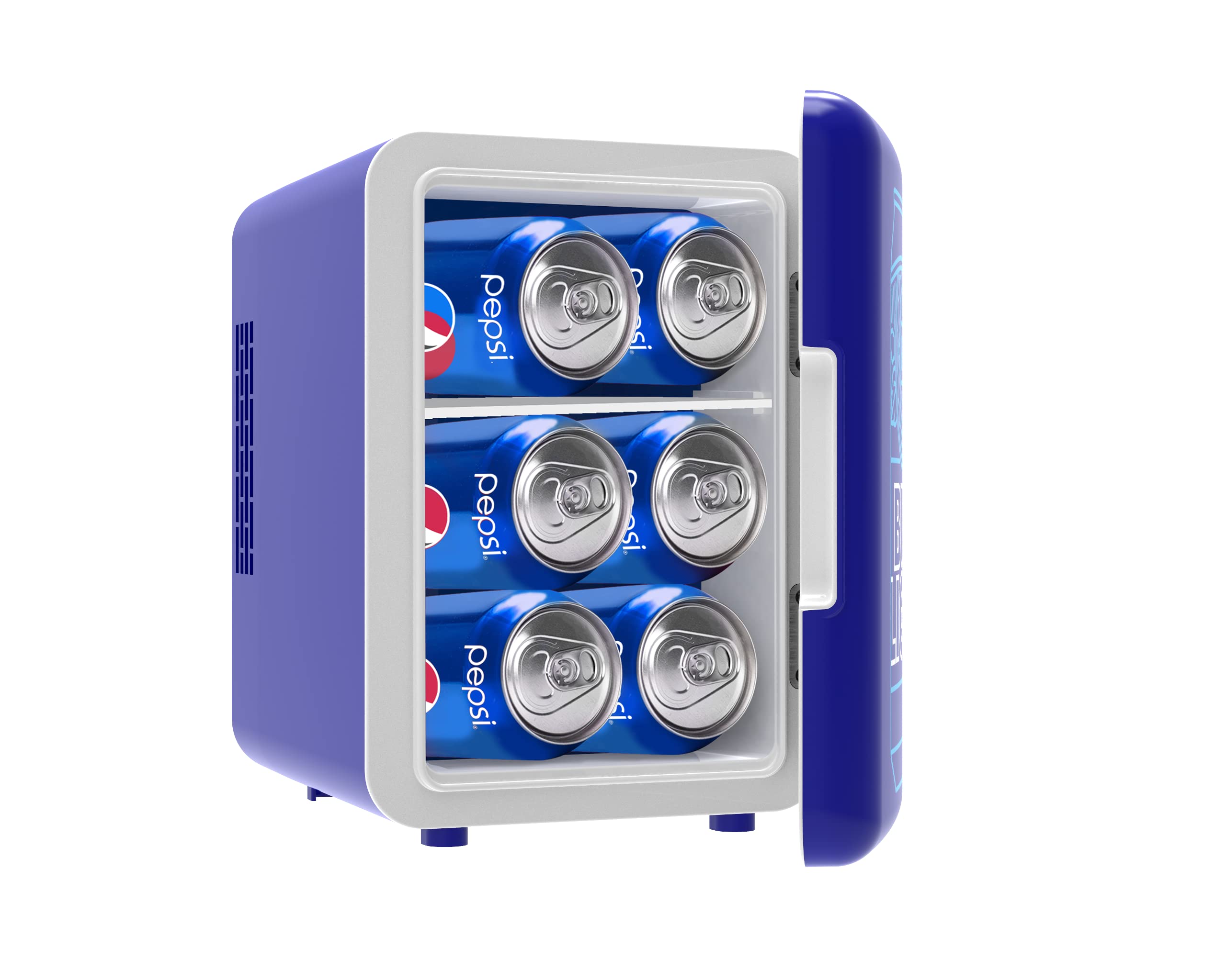 CURTIS MIS152BULT Bud Light, Mini Portable Compact Personal Fridge Cooler, 4 Liter Capacity Chills Six 12 oz Cans, 100% Freon-Free & Eco Friendly, 6, Navy