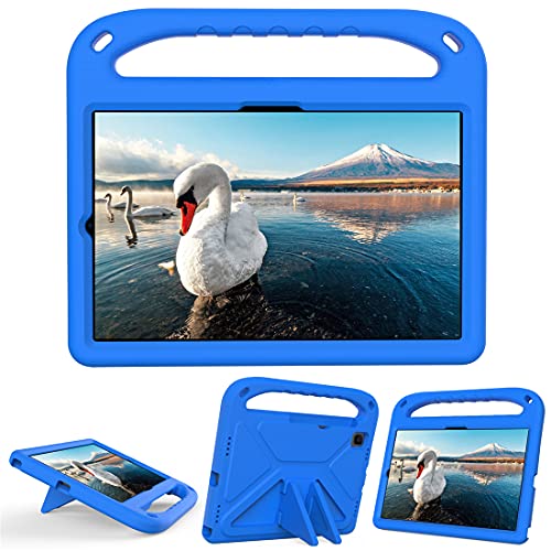 JGY Compatible with Samsung Tab A8 10.5 X200 Kids Case with Handle Stand A8 10.5 X200 Case Kids Proof Light EVA Rugged Shockproof Full Cover for Boy Girl Baby (Blue)