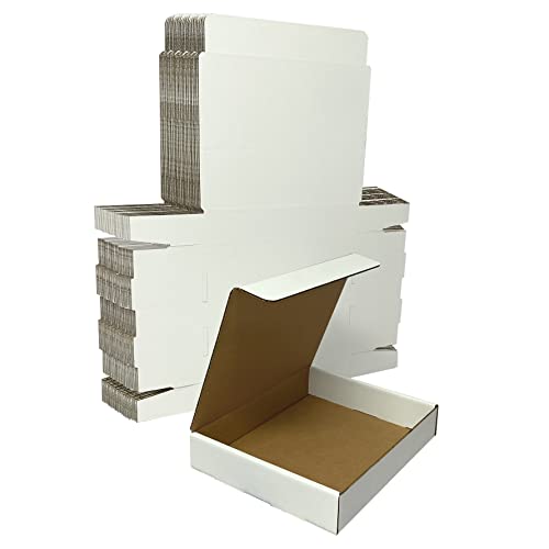Amazon Basics Mailer Shipping Box, 50 Pack, White, 12 x 9 x 2.25 inches
