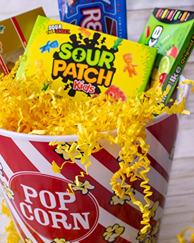 MagicWater Supply Crinkle Cut Paper Shred Filler (1 LB) for Gift Wrapping & Basket Filling - Yellow