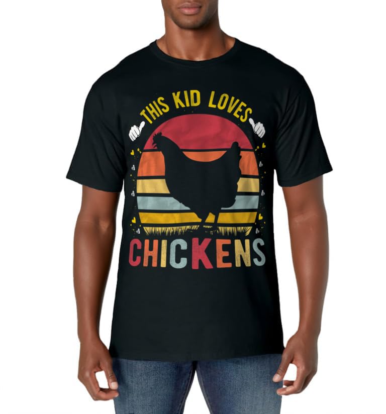 This Kid Loves Chickens Boys and Girls Chicken Gift T-Shirt