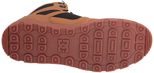 DC Men's Pure High-Top Water Resistant Boot Skate Shoe Snow, Wheat/Black, 12