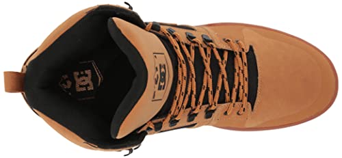 DC Men's Pure High-Top Water Resistant Boot Skate Shoe Snow, Wheat/Black, 12