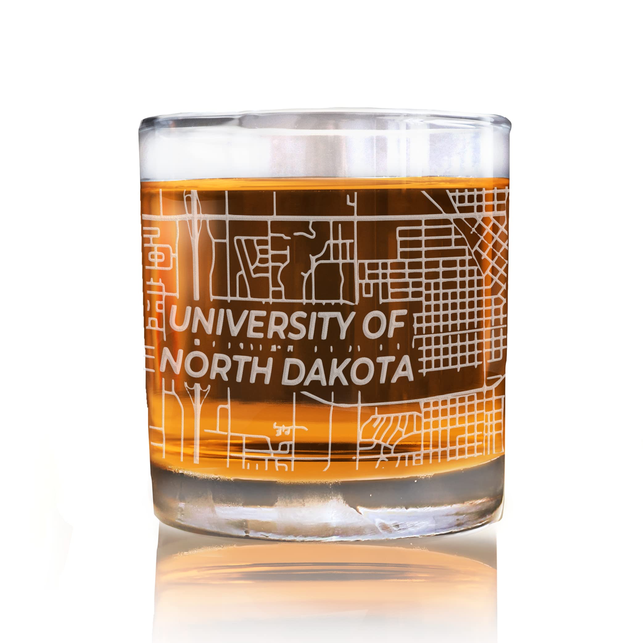 American Sign Letters North Dakota State College Glass - University Of North Dakota Whiskey Glass, North Dakota College Map Glasses