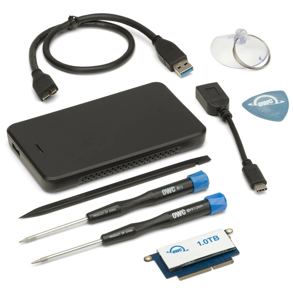 OWC 1.0TB Aura Pro NT High-Performance NVMe SSD Upgrade Kit with Tools and 1TB Express USB 3.0, Compatible with 2016-2017 13-inch MacBook Pro Non-Touch Bar