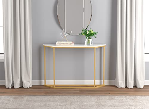 Safdie Console Table - Sturdy Mondern Console Tables for Entryway - Easy to Assemble - Narrow Entrance Table, Sofa Table, Entry Table, Hallway Table - Elegant & Modern, Behind Couch Table
