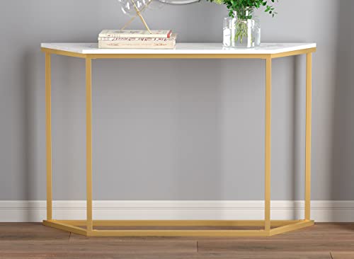 Safdie Console Table - Sturdy Mondern Console Tables for Entryway - Easy to Assemble - Narrow Entrance Table, Sofa Table, Entry Table, Hallway Table - Elegant & Modern, Behind Couch Table