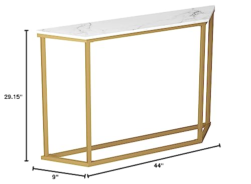 Safdie Console Table - Sturdy Mondern Console Tables for Entryway - Easy to Assemble - Narrow Entrance Table, Sofa Table, Entry Table, Hallway Table - Elegant & Modern, Behind Couch Table