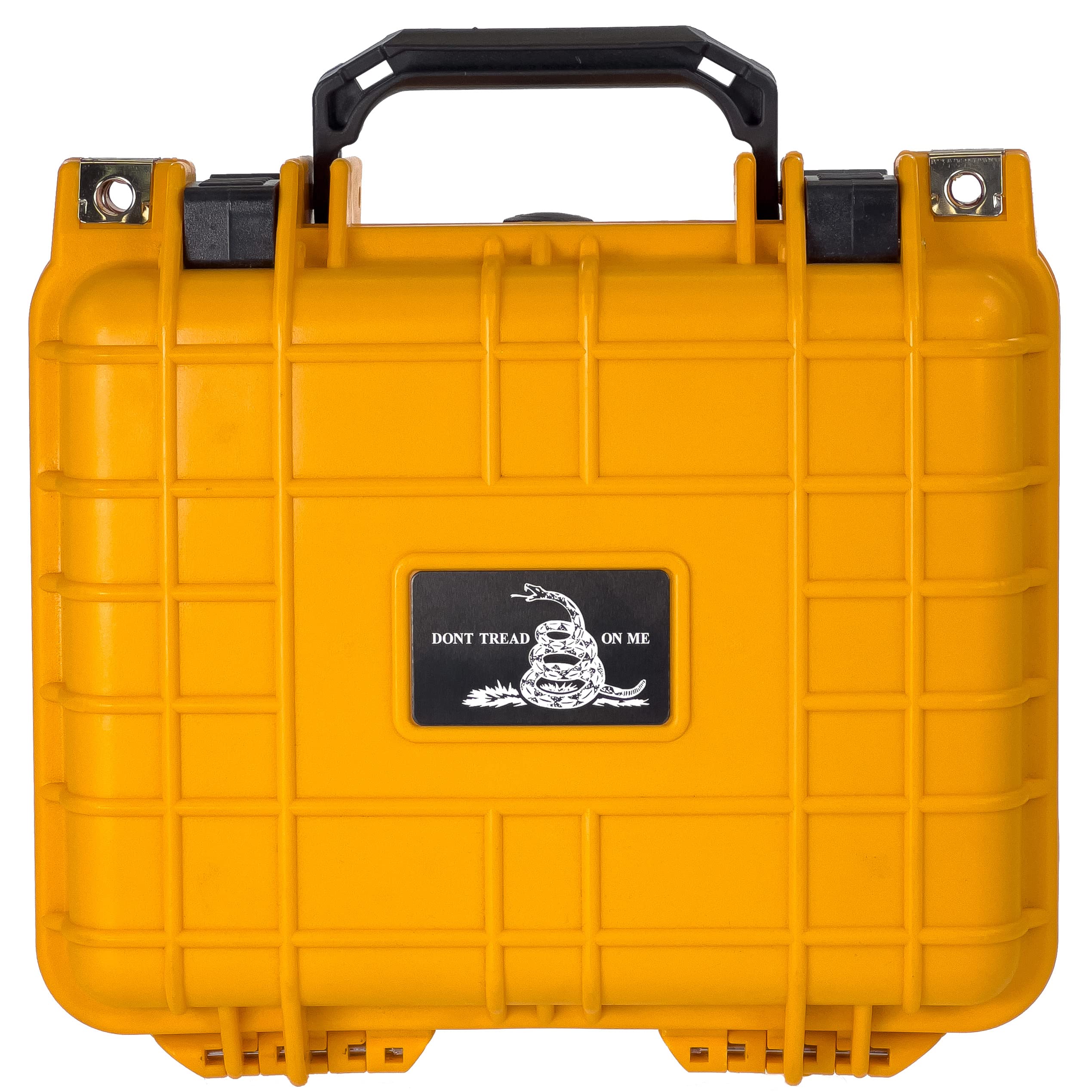 Eylar Don't Tread On Me Hard Pistol Case 10.62 x 9.68 x 6.87 inches (Yellow, Compact Deep 2 Gun)