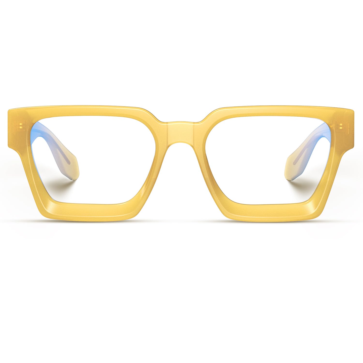 VISOONE Blue Light Blocking Glasses with TR97 Rectangle Frame and Chic Preppy Look for Women Men RIVER