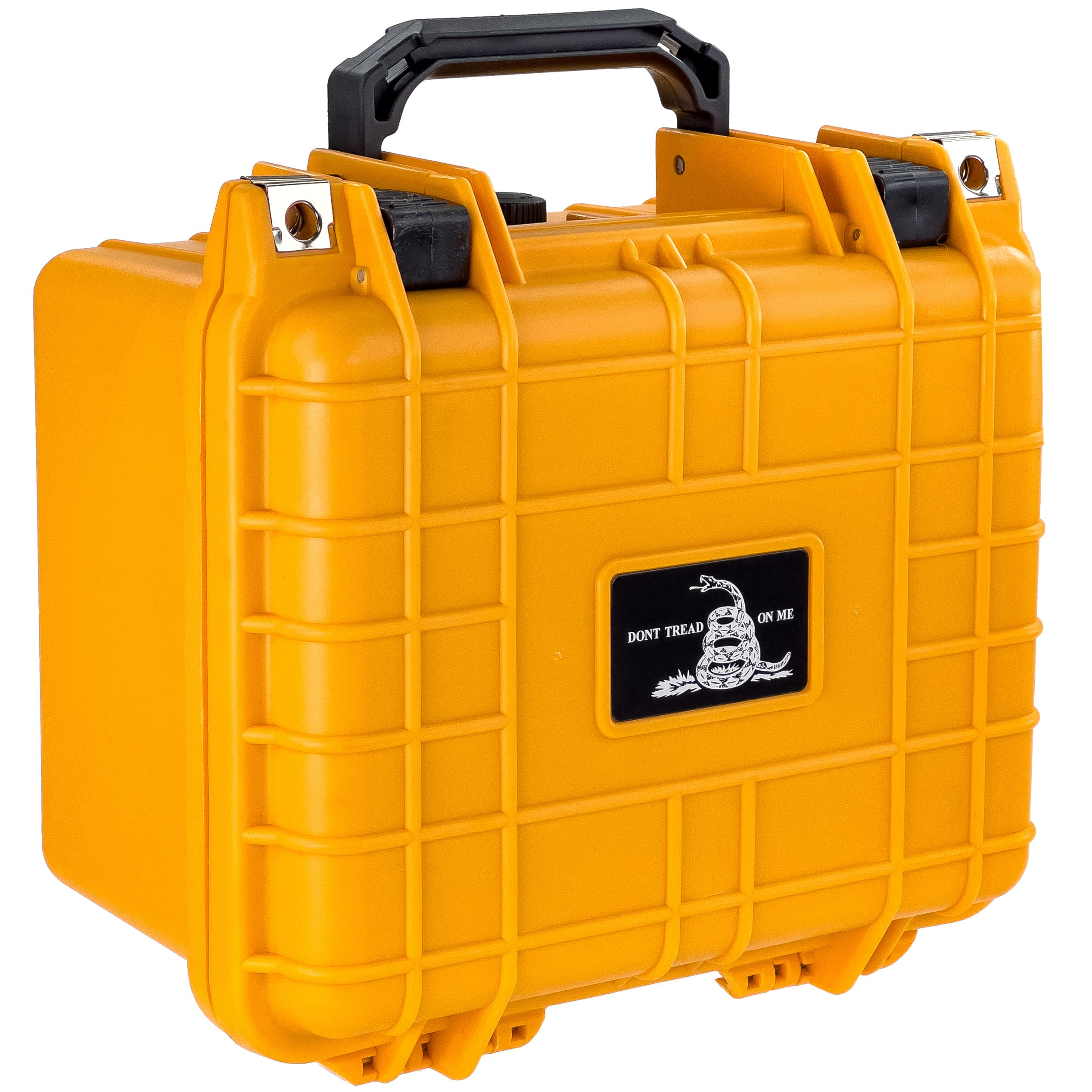 Eylar Don't Tread On Me Hard Pistol Case 10.62 x 9.68 x 6.87 inches (Yellow, Compact Deep 2 Gun)