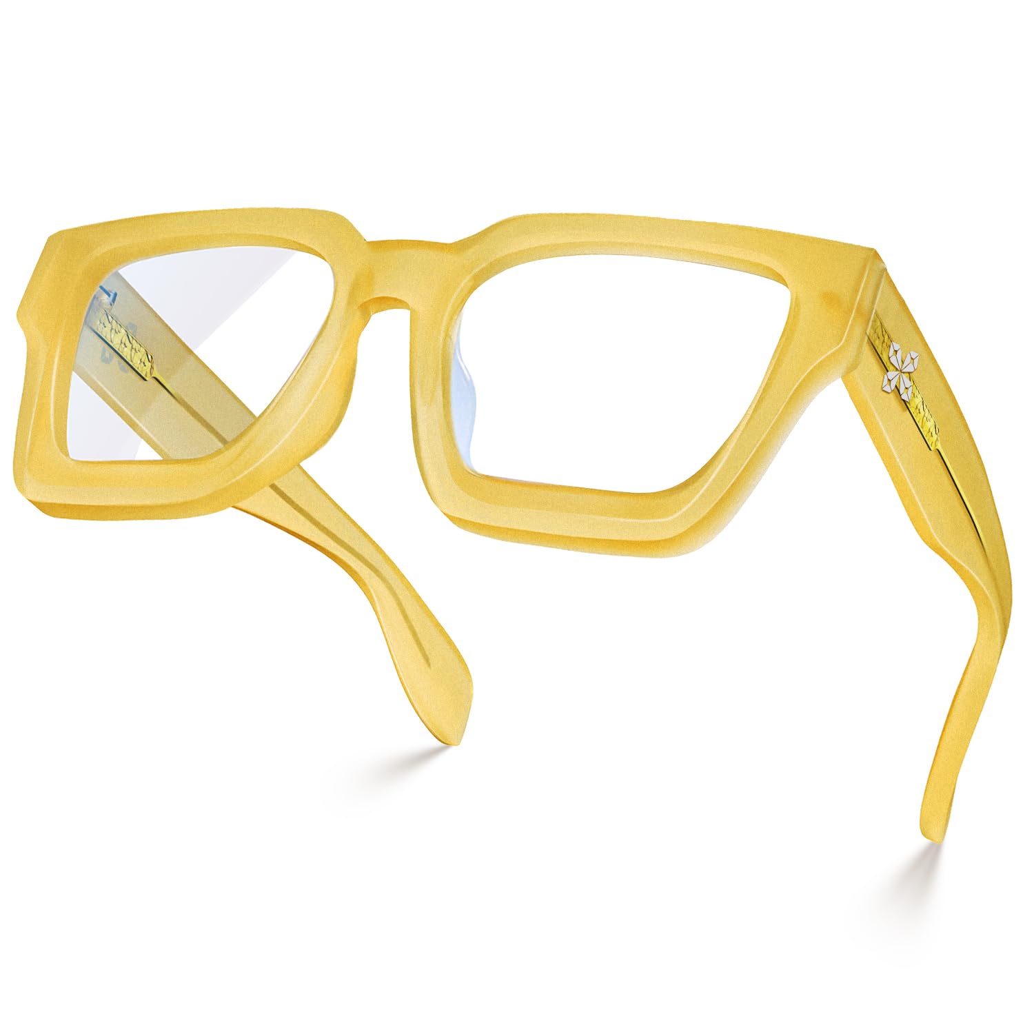 VISOONE Blue Light Blocking Glasses with TR97 Rectangle Frame and Chic Preppy Look for Women Men RIVER