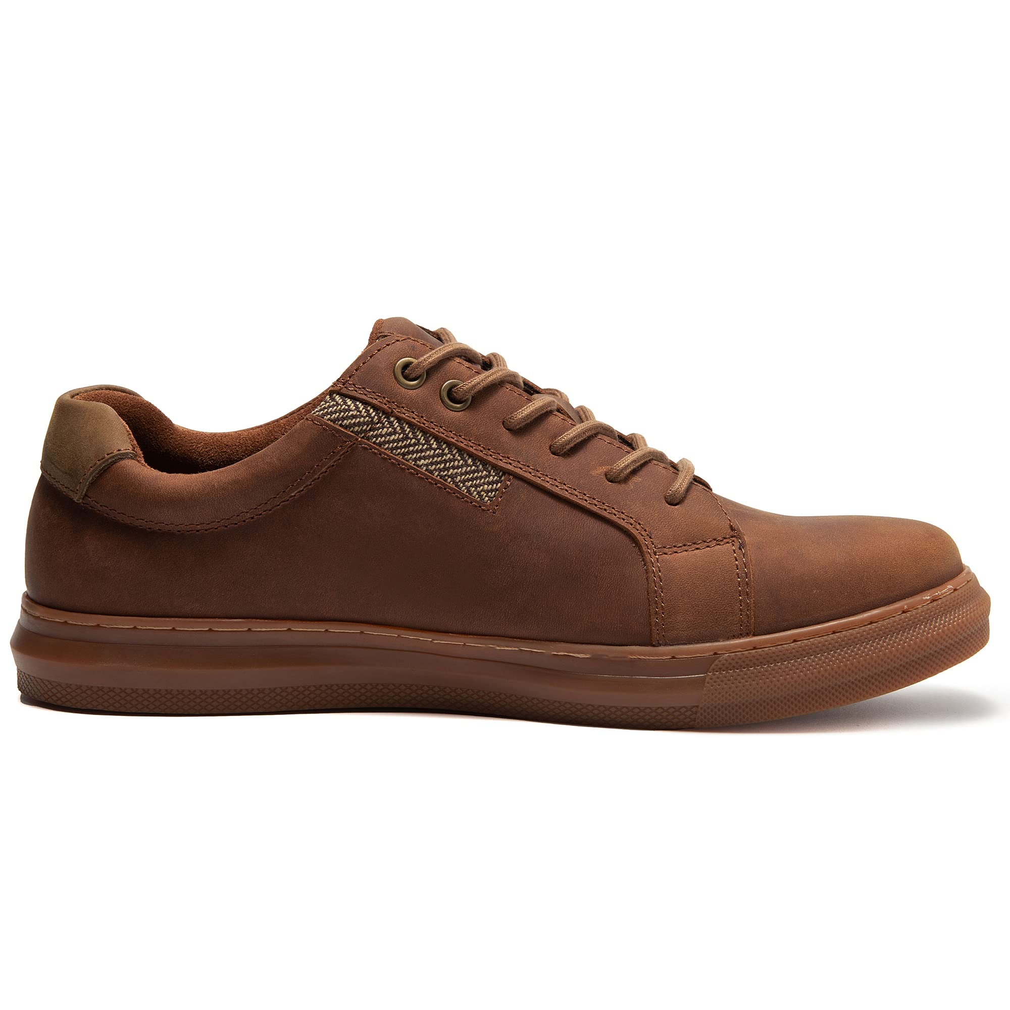 Men's Brown Suede Leather Casual Oxford Sneakers Everyday Fashion Walking Shoes for Men Size 13