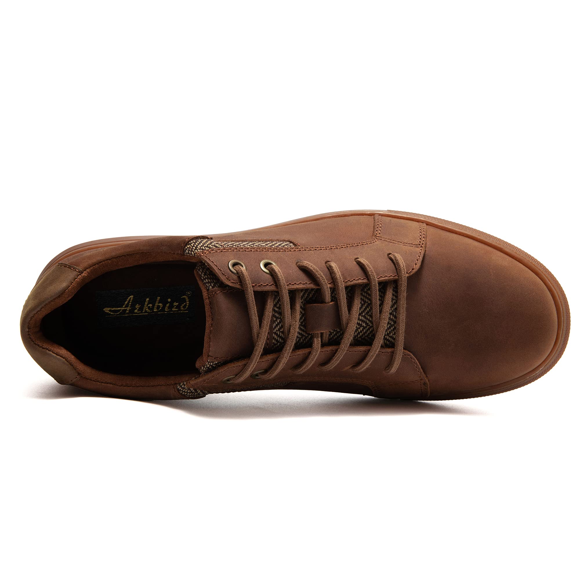 Men's Brown Suede Leather Casual Oxford Sneakers Everyday Fashion Walking Shoes for Men Size 13