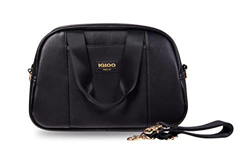 Igloo Premium Black Luxe Softsided Satchel Bag