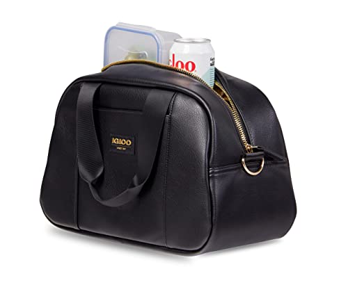 Igloo Premium Black Luxe Softsided Satchel Bag