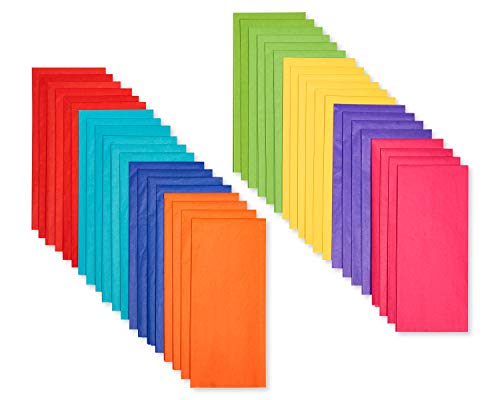 American Greetings Bold Colored Tissue Paper for Birthdays, Easter, Mother's Day, Father's Day, Graduation, and All Occasions (40-Sheets)