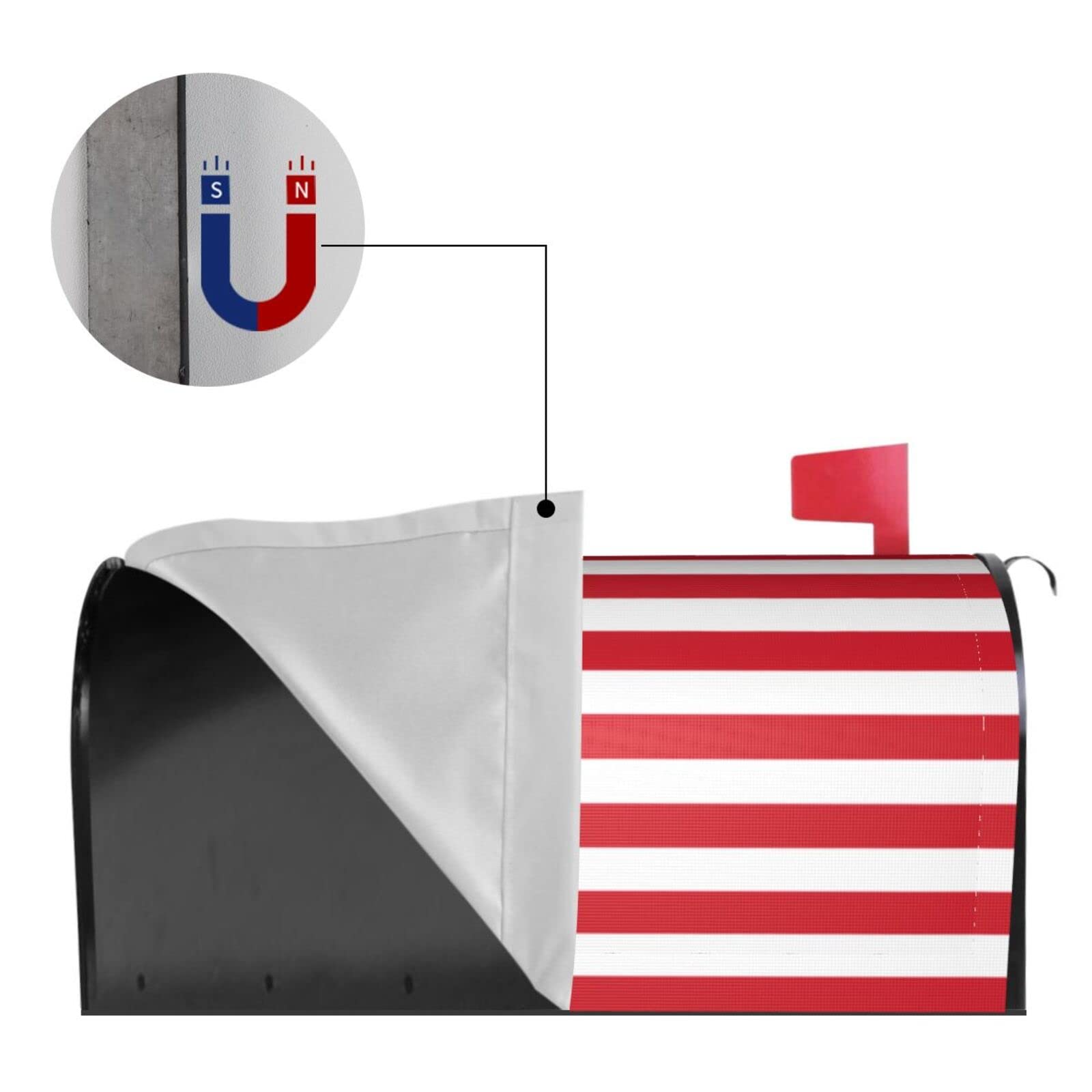 Perinsto American Flag Mailbox Covers Magnetic Waterproof Patriotic Mail Cover Letter Post Box Wraps for Home Garden Yard Decor, 21x18 in