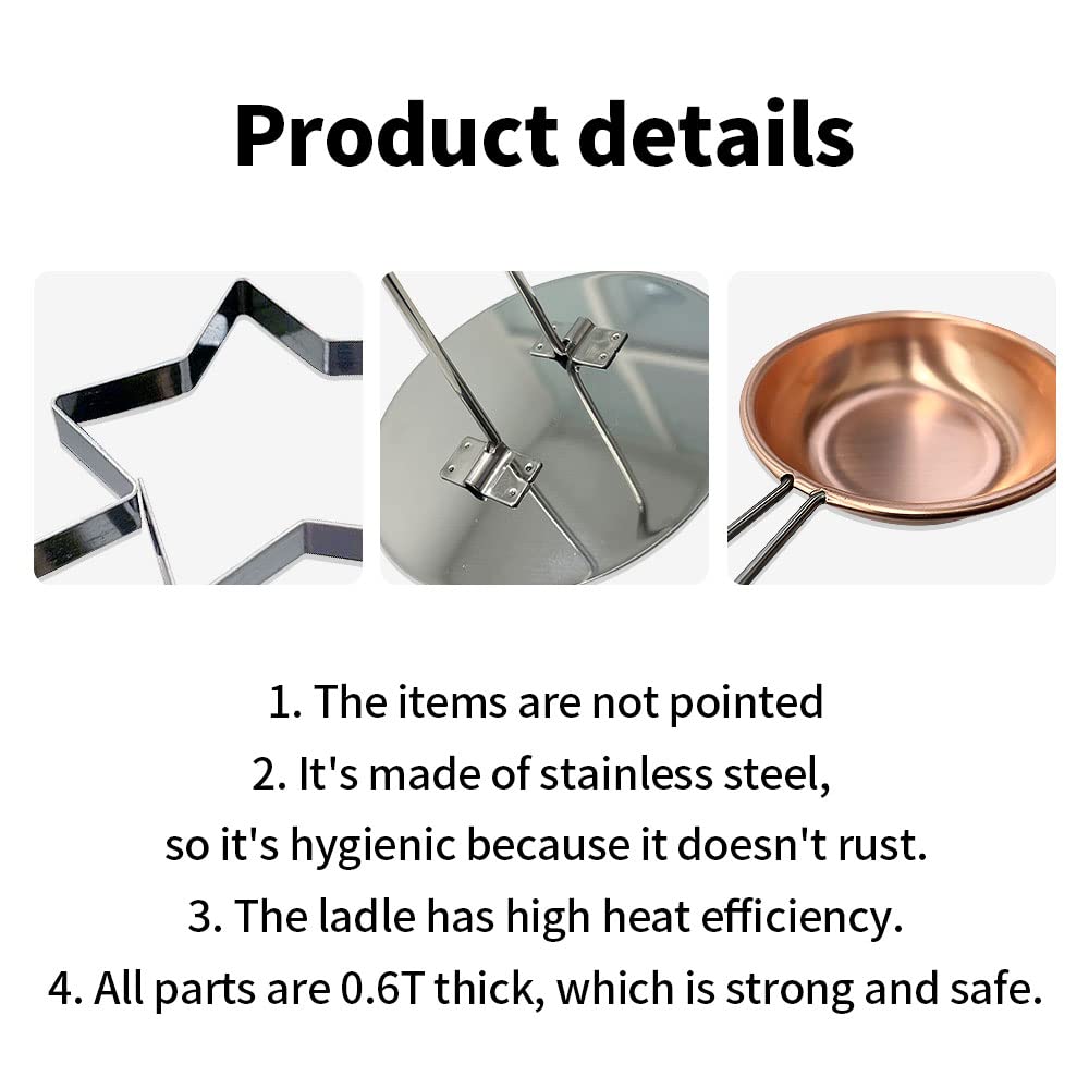 Korean Candy Making Kit - Complete 9-Piece Dalgona Kit with Shapes, Bottom Tray, Ladle, Press Tray, Dragger - Korean Candy Making Supplies for Home - Included Baking Soda