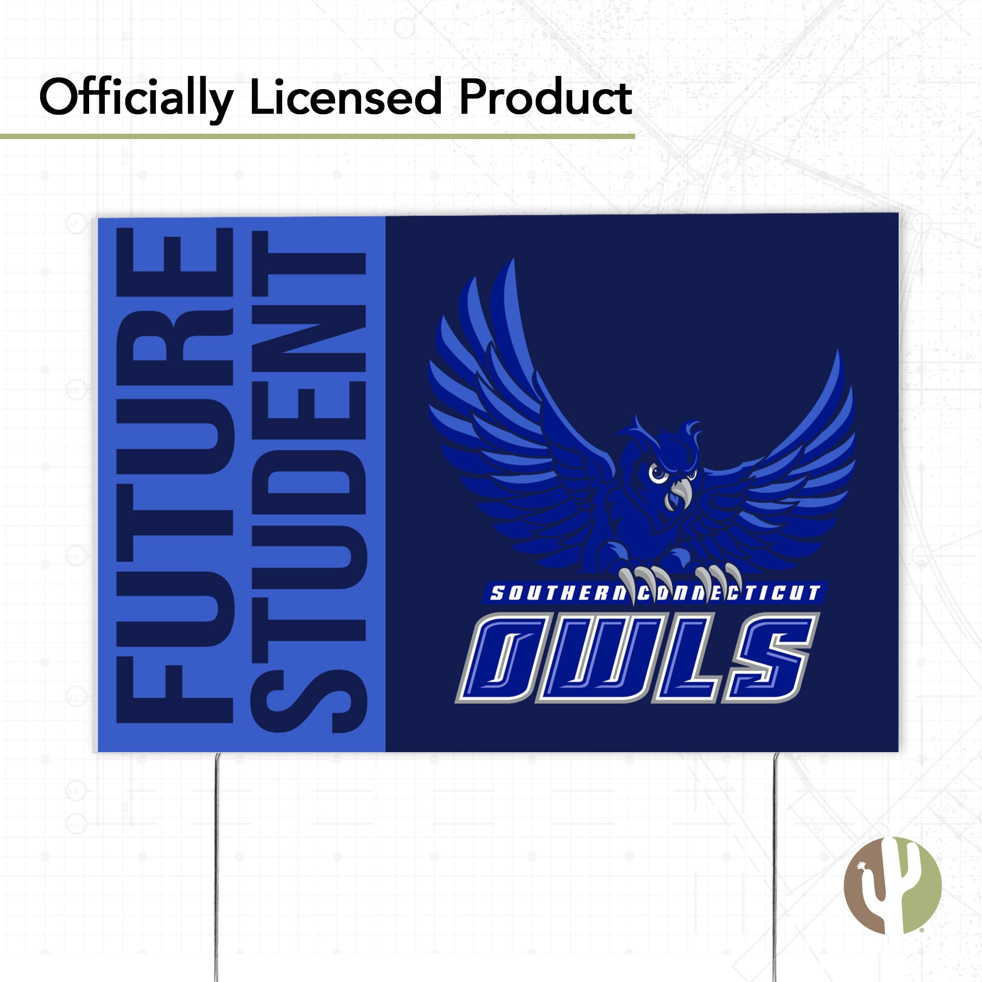 Southern Connecticut State University Graduating Graduate Sign House 12 Inches x 18 Inches With Stakes (Grad Sign 4)