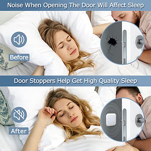 XoYoZo Door Stoppers Wall Protector Buffer Guard Doorknob Door Handle Bumper Self Adhesive Silencer Soft Rubber Crash Pad for Home Office