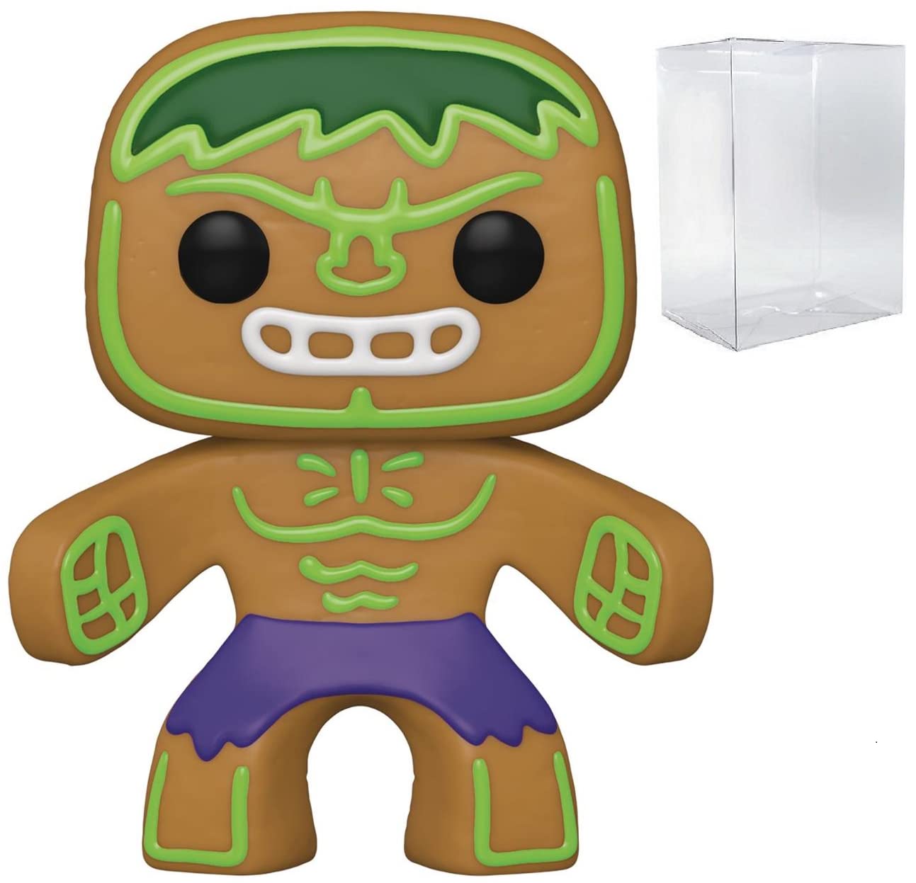 POP Marvel: Holiday - Gingerbread Hulk Funko Vinyl Figure (Bundled with Compatible Box Protector Case), Multicolored, 3.75 inches