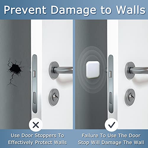 XoYoZo Door Stoppers Wall Protector Buffer Guard Doorknob Door Handle Bumper Self Adhesive Silencer Soft Rubber Crash Pad for Home Office