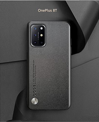 Puxssul for OnePlus 8T 5G Case, Soft TPU Artificial Leather case,Extremely Light Ultra-Light Camera Protection Leather Cover Case for OnePlus 8T 5G (Black)