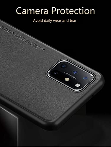 Puxssul for OnePlus 8T 5G Case, Soft TPU Artificial Leather case,Extremely Light Ultra-Light Camera Protection Leather Cover Case for OnePlus 8T 5G (Black)