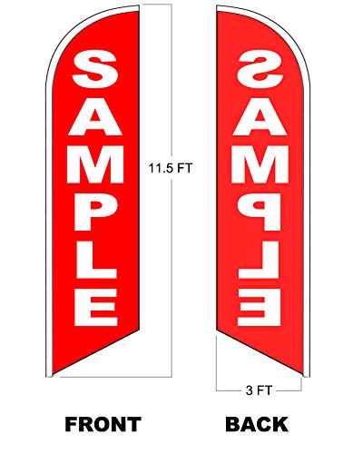 4 less Co OFFICIAL STATE INSPECTION STATION Swooper Feather Flag Windless Banner Sign 3x11.5 ft Tall (Flag Only) yz