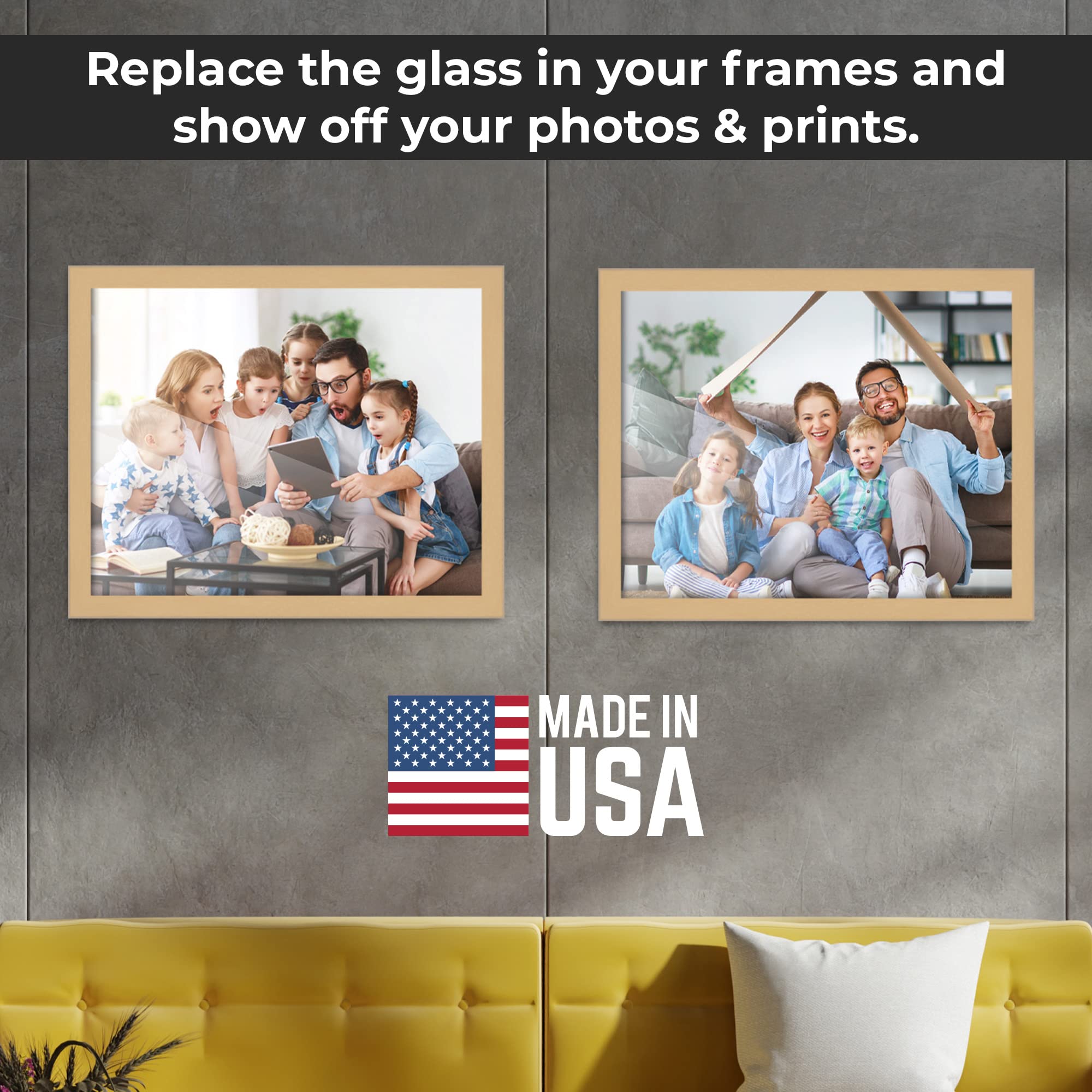 CountryArtHouse Frame-Grade Acrylic Replacement for 11x14 Picture Frame, Replacement Plexiglass for 11x14 Photo Frame, UV-Resistant Acrylic Cover Sheet