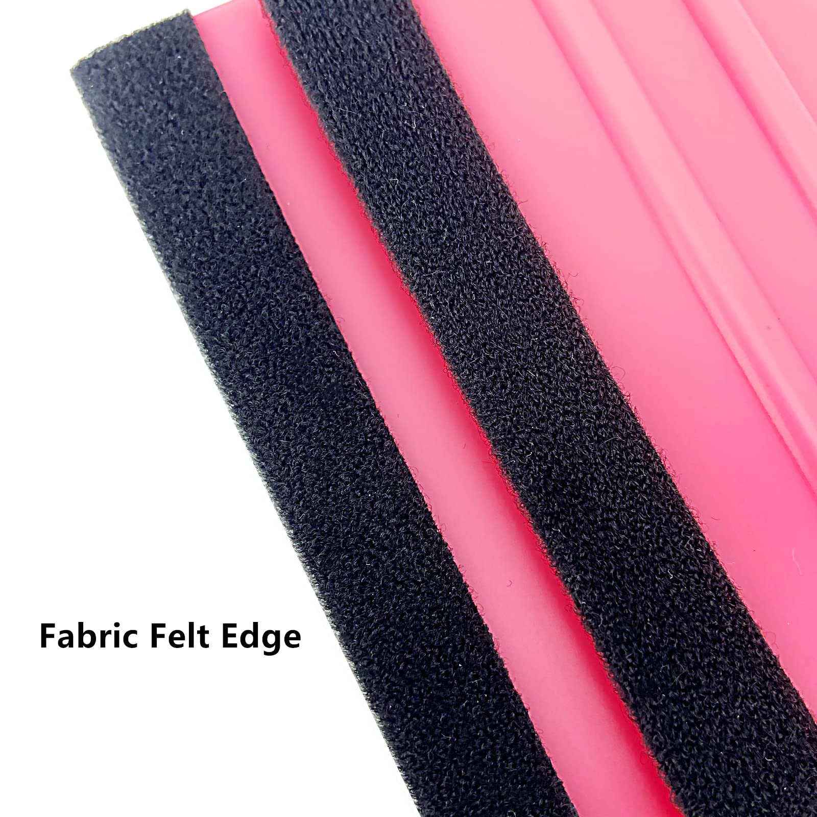 Umaki 2Piece Plastic Vinyl Scraper Car Tint Film Tools Decal Applicator with Micro Fiber Felt, Scratchless Durable Plastic Squeegee for Craft Adhesive Vinyl, Automotive Vinyl Film Wrap Graphic, Pink
