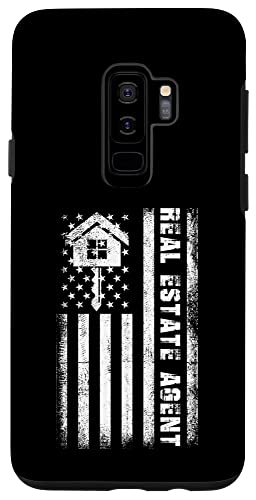 Galaxy S9+ Real Estate Agent USA American Flag Realtor House Property Case