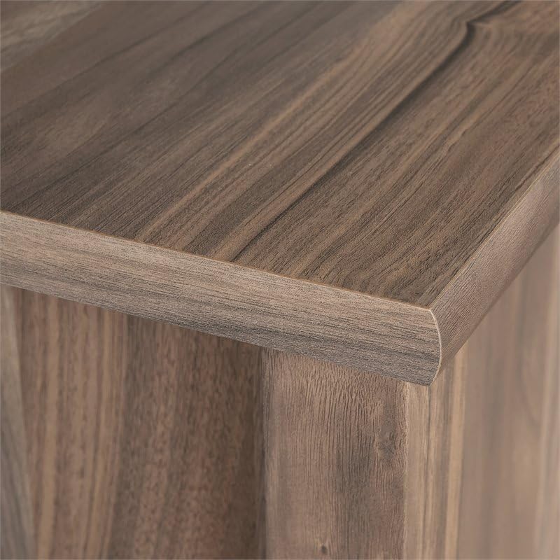 Sauder Edge Water Home Office Computer Desk with Storage, Washed Walnut Finish