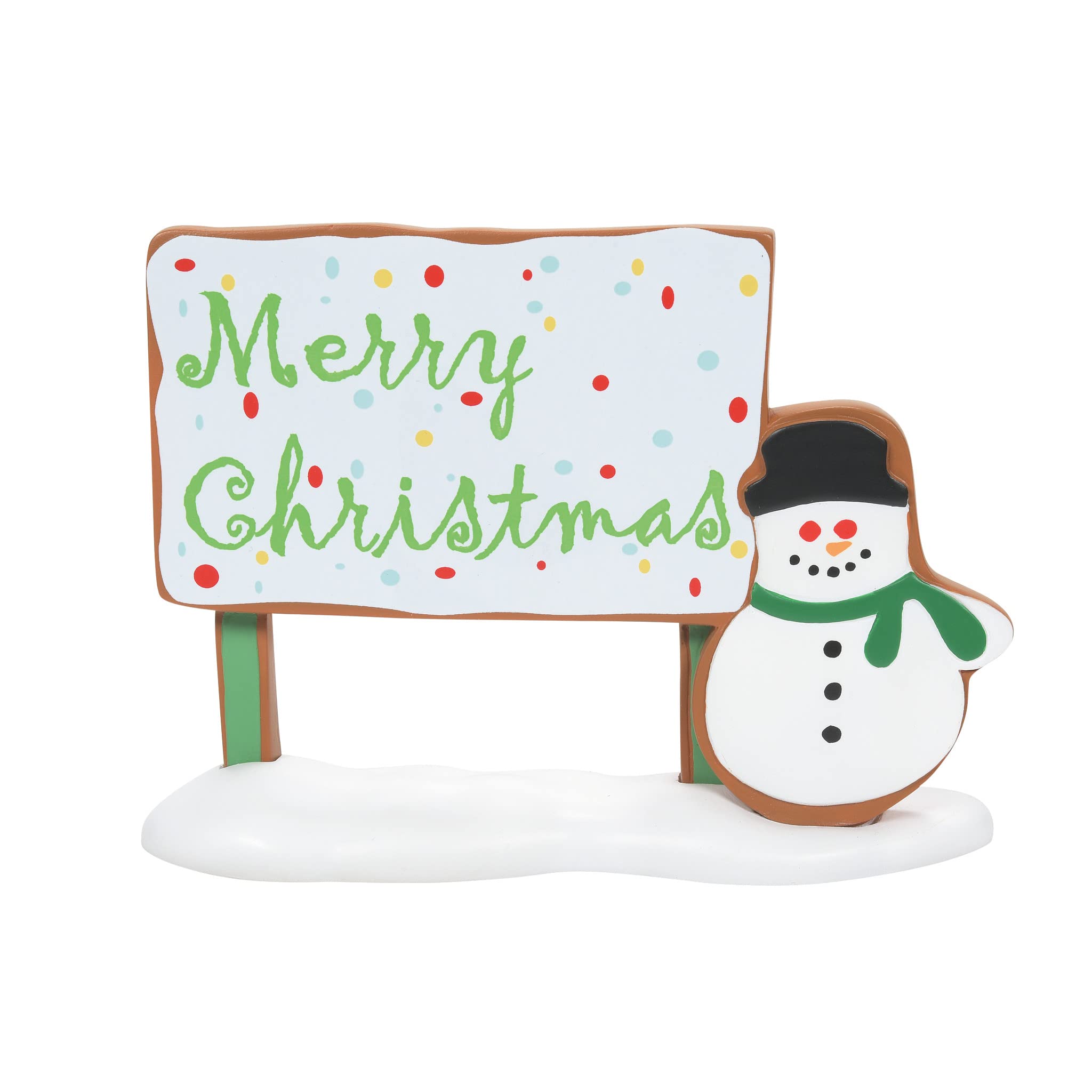 Department 56 Accessories for Village Collections Gingerbread Christmas Billboard Figurine, 3.5 Inch, Multicolor