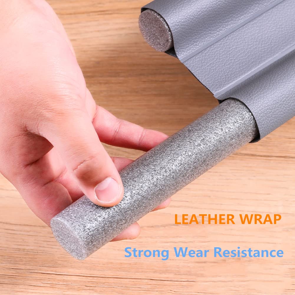 Door Draft Stopper Under Twin Door Draft Blocker Insulator Door Sweep Weather Stripping Window Breeze Blocker Adjustable Door Sweeps 37inch Grey