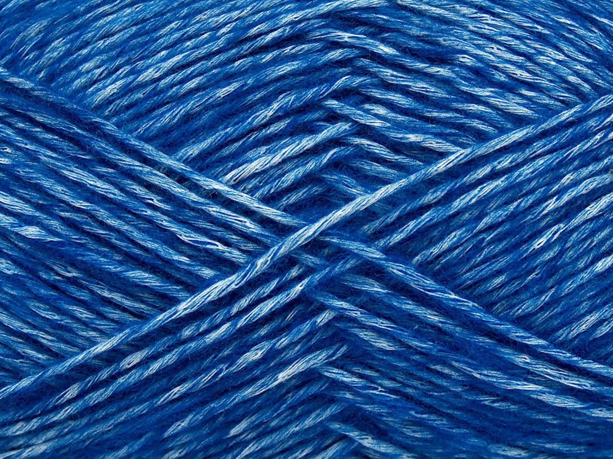 Lot of 8 Skeins Ice Yarns Denim (80% Cotton) Hand Knitting Yarn Saxe Blue