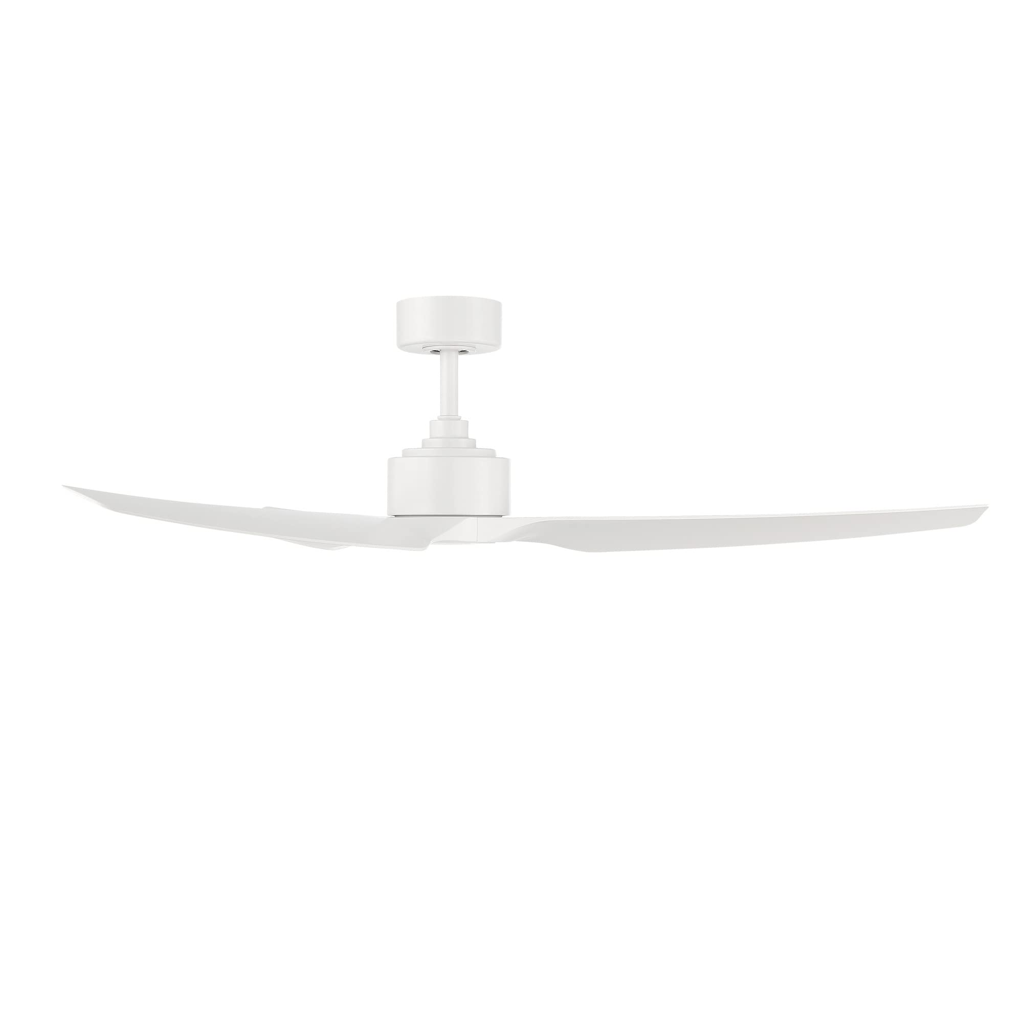 WAC Smart Fans Terminator Indoor and Outdoor 3-Blade Ceiling Fan 54in Matte White UV-C LED Up-Light and Remote Control