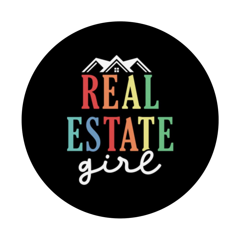 Real Estate Agent Girl Realtor House Property Apartment Rent PopSockets Swappable PopGrip