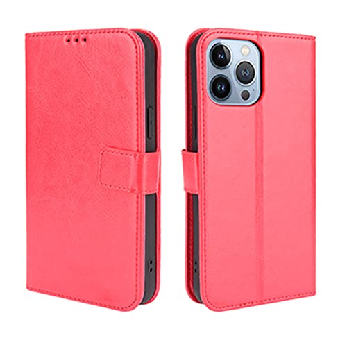 MojieRy Phone Cover Wallet Folio Case for Oppo Reno 2, Premium PU Leather Slim Fit Cover for Reno 2, 3 Card Slots, Feel Good, Red