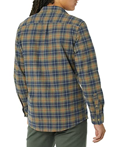 Goodthreads Men's Standard-Fit Long-Sleeve Stretch Flannel Shirt, Dark Blue/Multi Color/Plaid, XX-Large Tall
