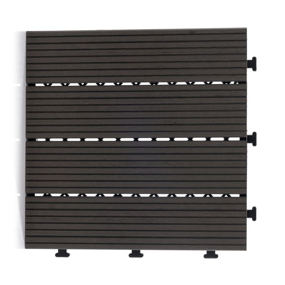 Courtyard Casual 119 Outdoor Deck Tiles, Gray, 9 Piece