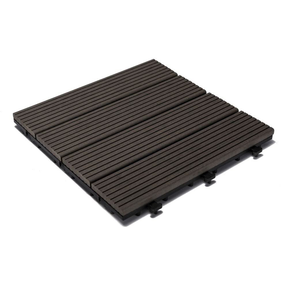 Courtyard Casual 119 Outdoor Deck Tiles, Gray, 9 Piece