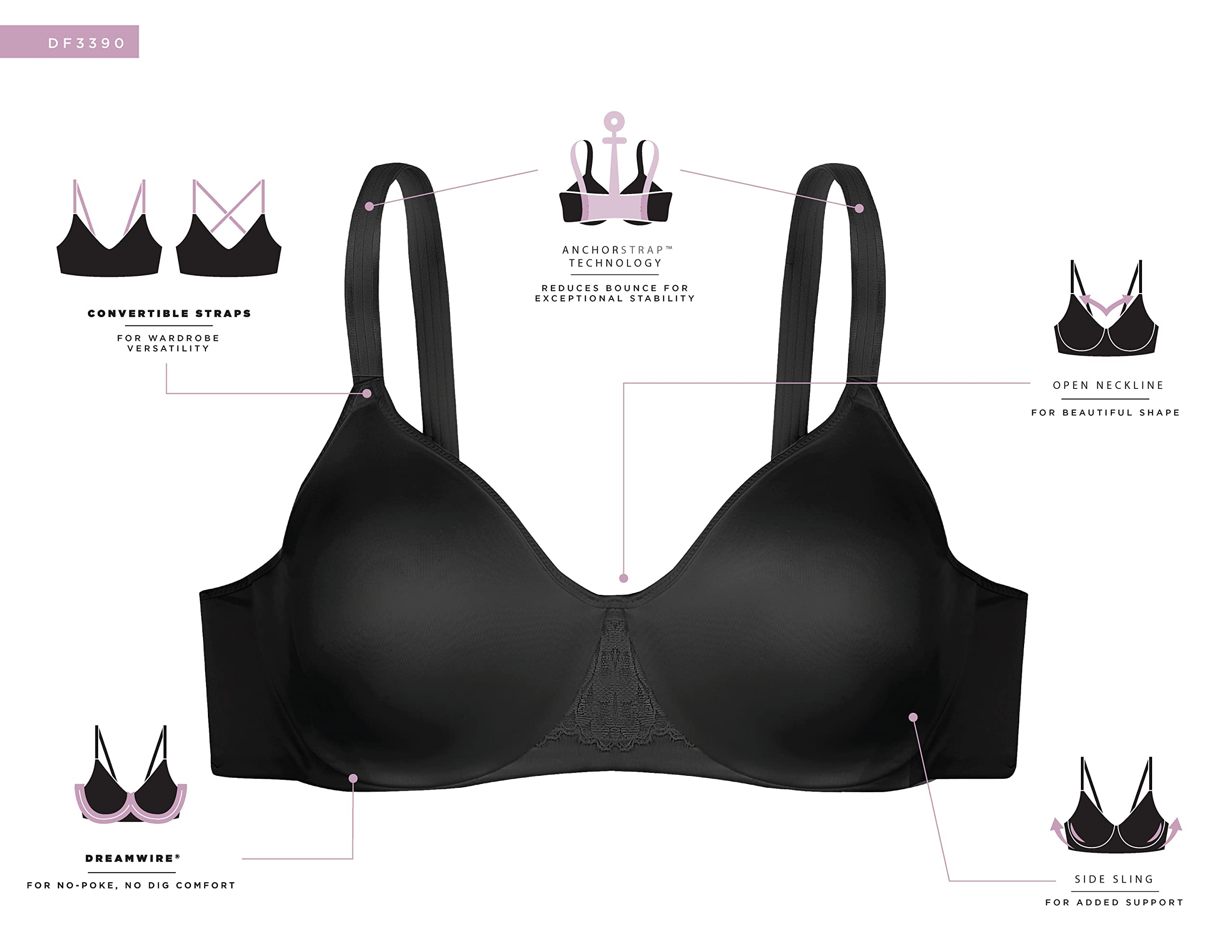 Bali womens Passion for Comfort Dreamwire Underwire Df3390 Full Coverage Bra, Soft Taupe, 34D US