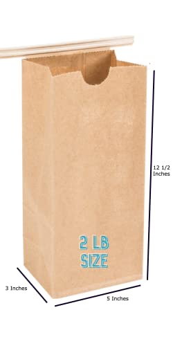 Resealable Kraft Tin Tie Poly-lined Bags Coffee Bags Reclosable Tin Tie Bags without window - 2 Lb - 25 Pack
