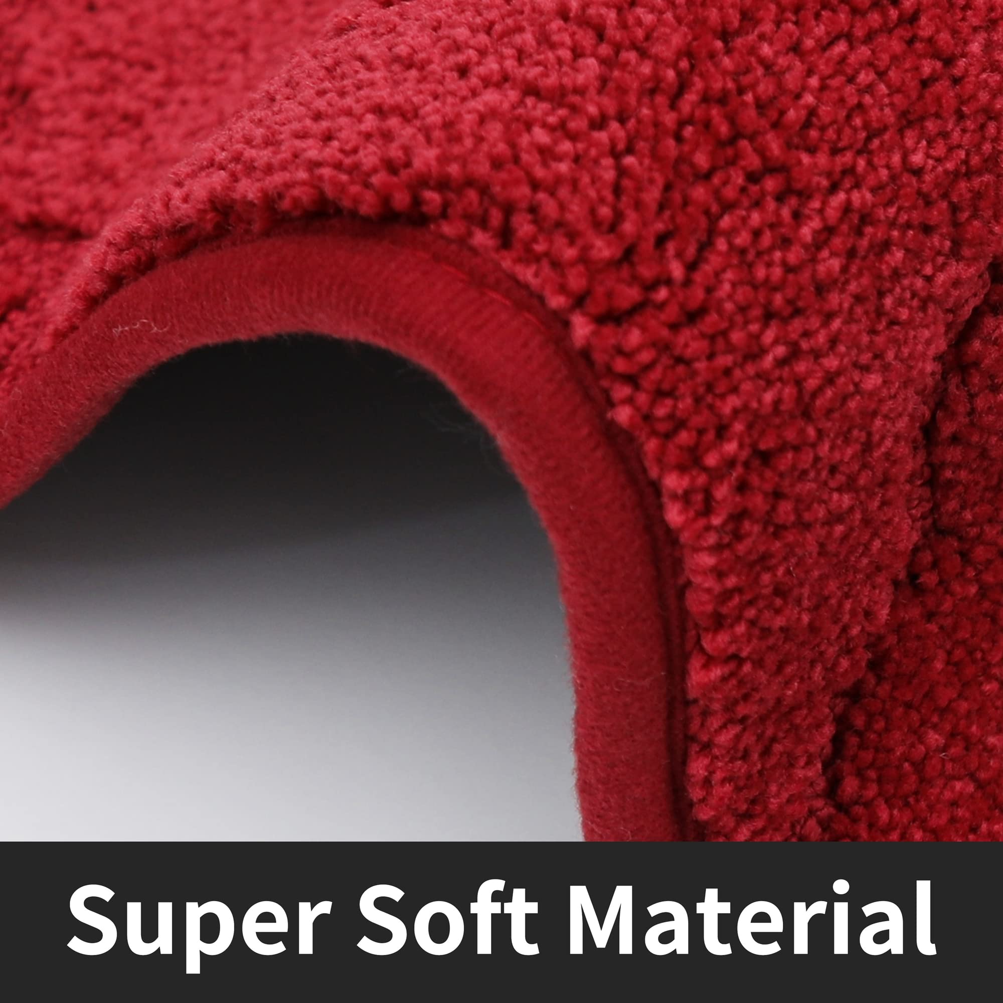 COSY HOMEER Soft Kitchen Floor Mats for in Front of Sink Super Absorbent Rugs and 20"x59" Non-Skid Mat Standing Washable,Polyester,Red