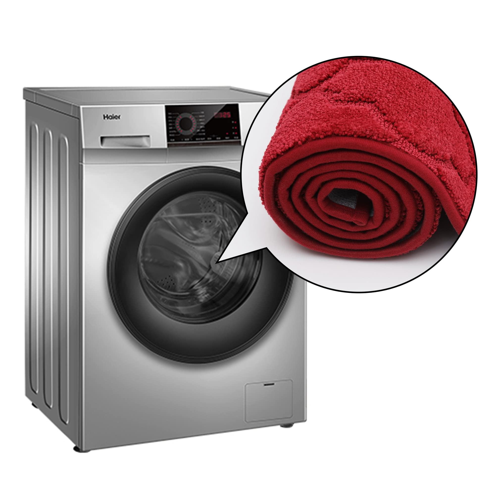 COSY HOMEER Soft Kitchen Floor Mats for in Front of Sink Super Absorbent Rugs and 20"x59" Non-Skid Mat Standing Washable,Polyester,Red